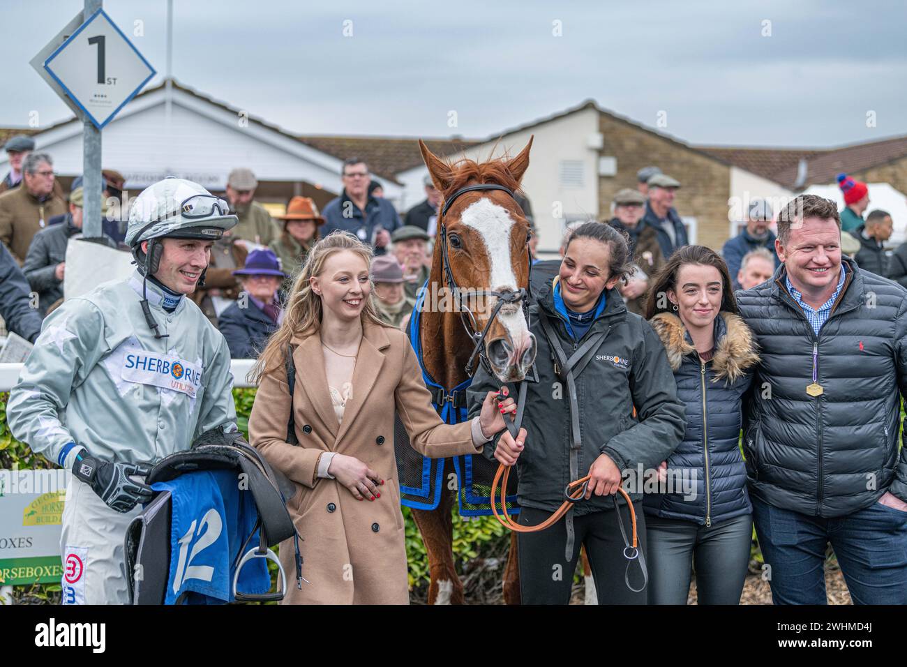 Third race at Wincanton March 2nd 2022 - Novices' Hurdle Stock Photo ...