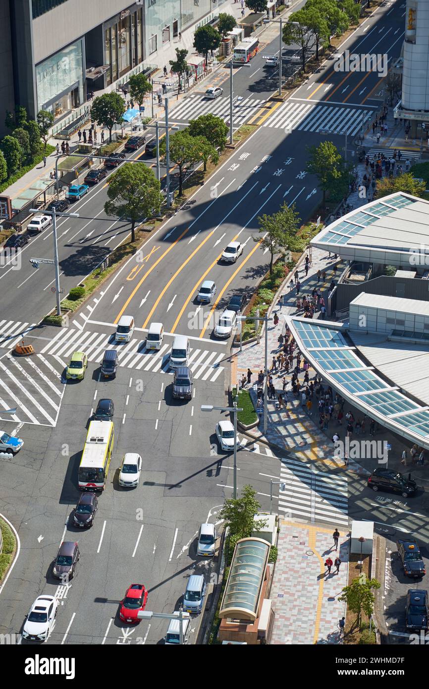 The top view of Sakura dori and Meieki dori. Nagoya. Japan Stock Photo ...