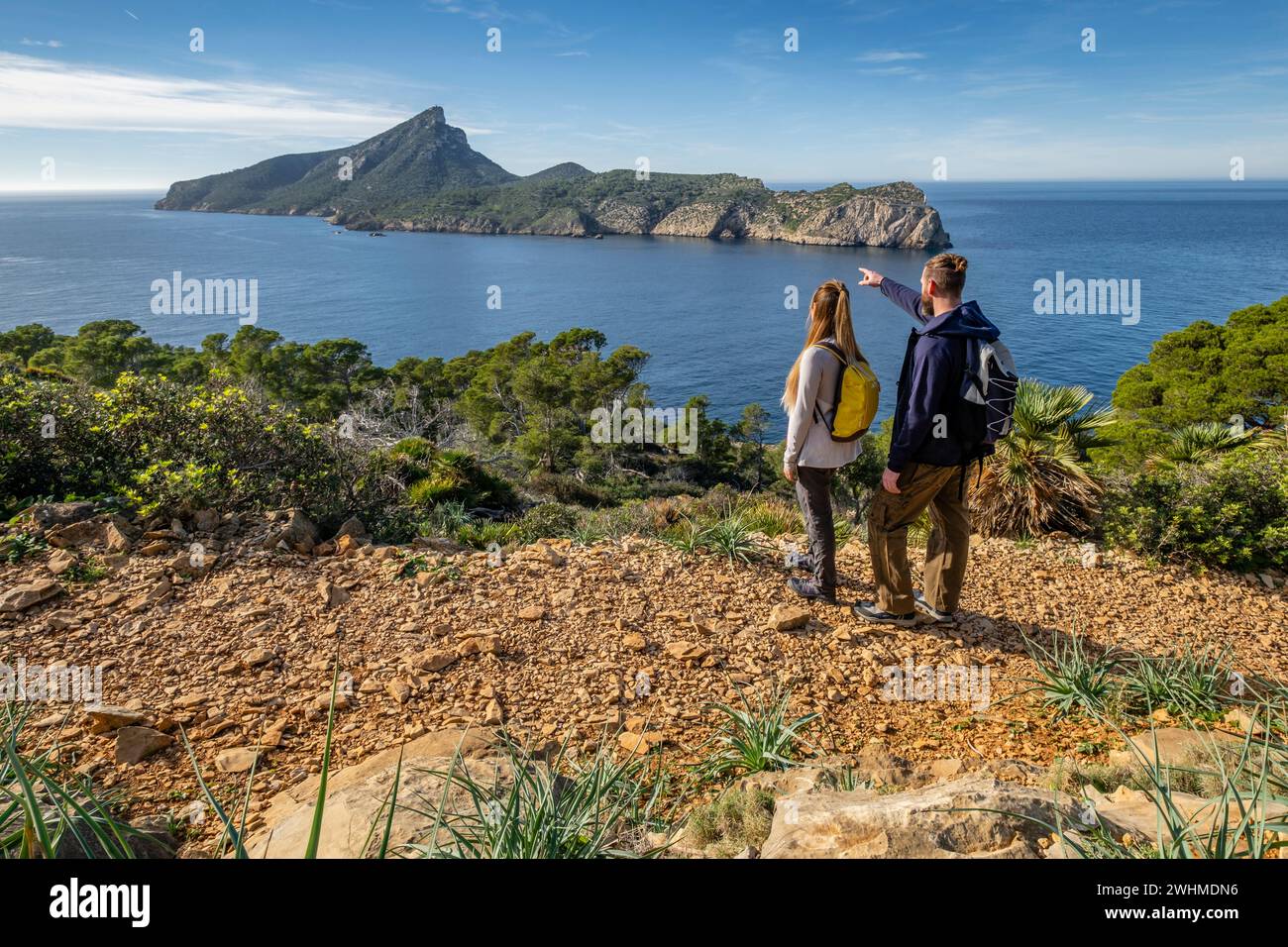 La Trapa trail and Dragonera islet Stock Photo - Alamy