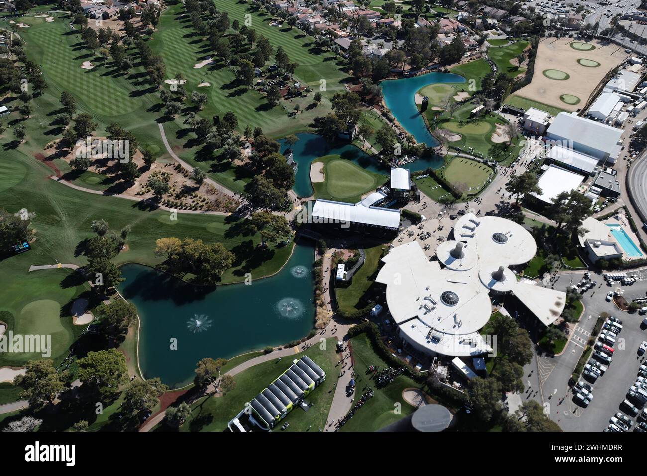 Las Vegas, NV, USA. 10th Feb, 2024. Aerial view of the LIV Golf ...
