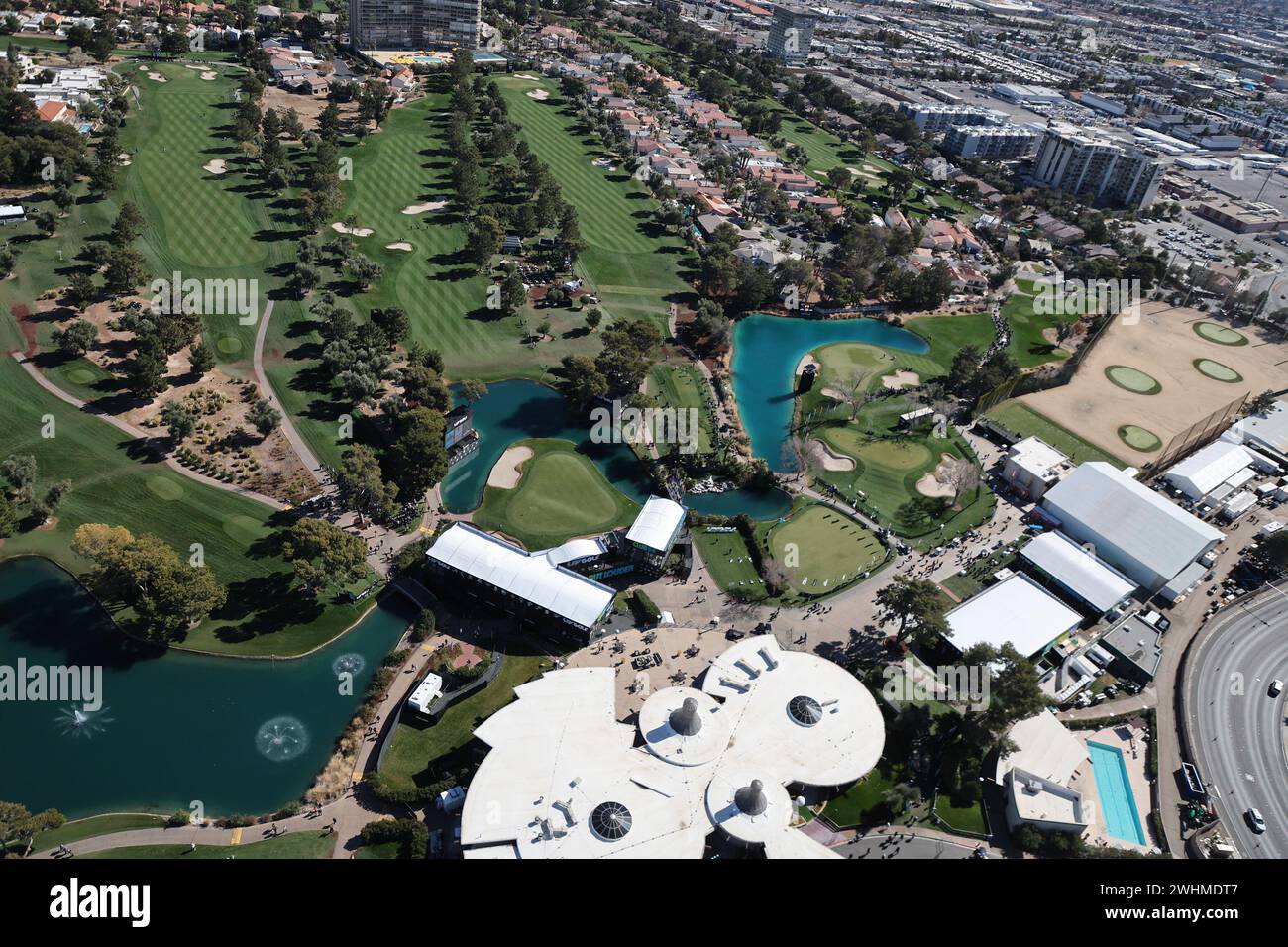 Las Vegas, NV, USA. 10th Feb, 2024. Aerial view of the LIV Golf ...