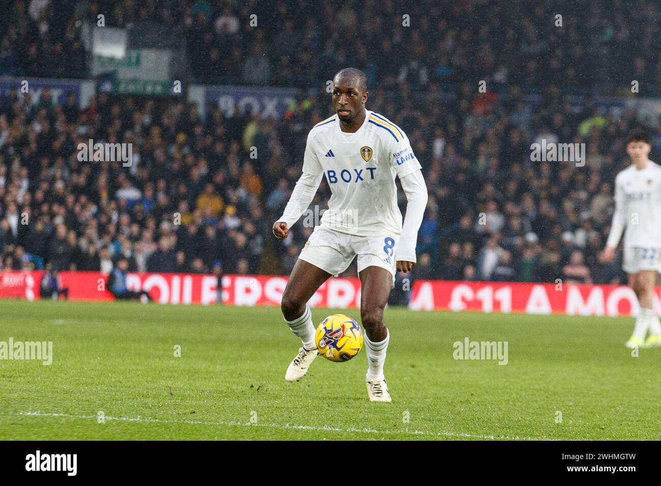 Leeds, UK. 10th Feb, 2024. Glen Kamara #8 of Leeds United is playing ...