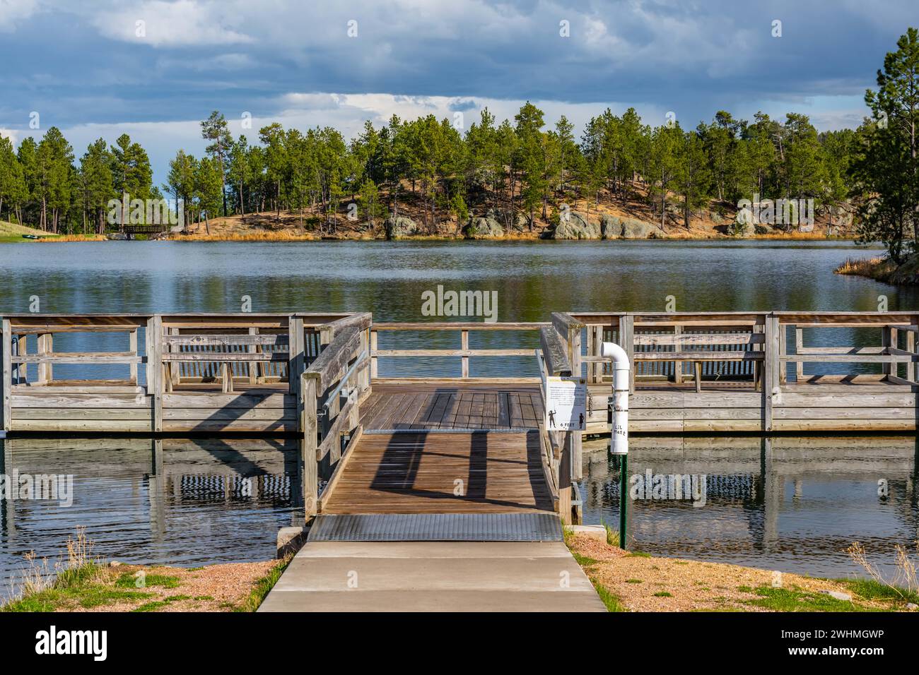The legion Lake in Custer State Park, South Dakota Stock Photo - Alamy