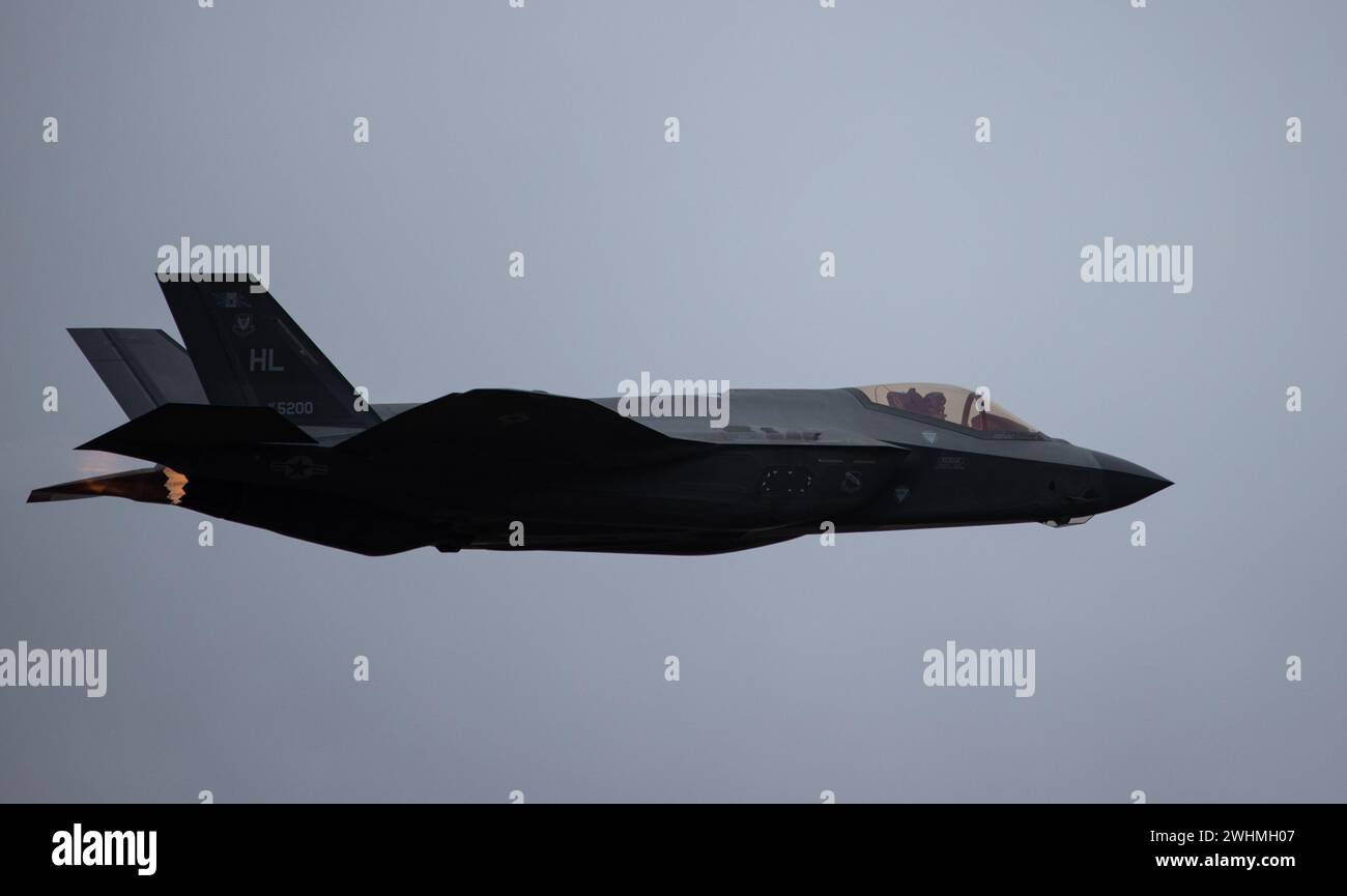 The U.S. Air Force F-35 Demo Team flies at the 187th Fighter Wings ...