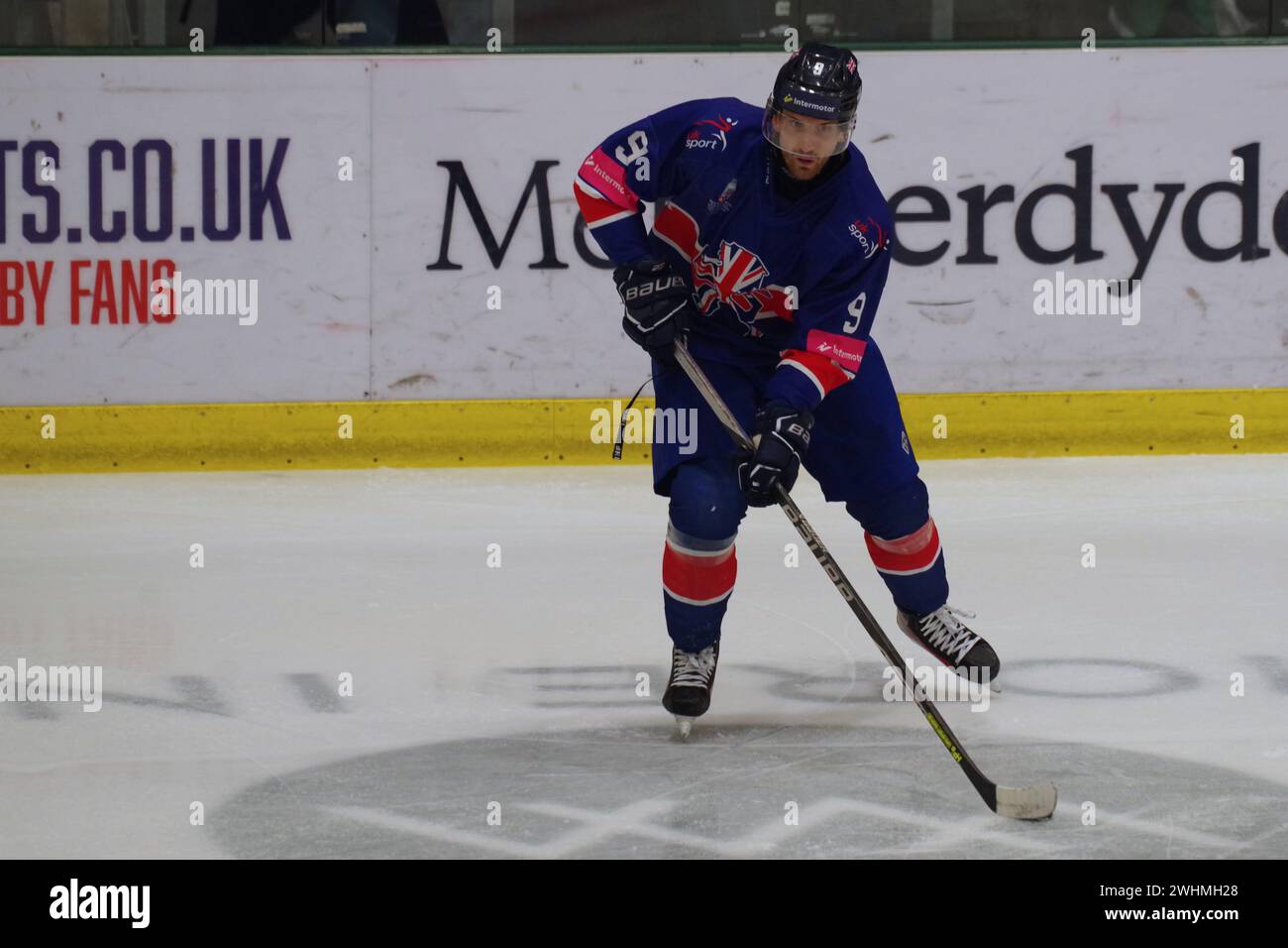 Cardiff, 10 February 2024. Brett Perlini playing for Great Britain ...