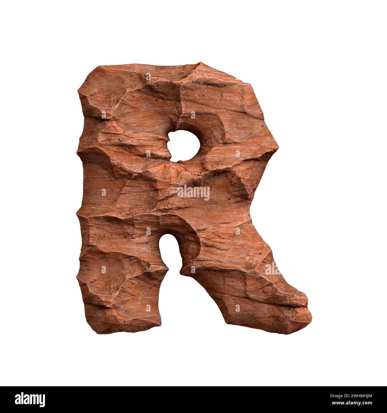 Desert sandstone letter R - Uppercase 3d red rock font - suitable for ...