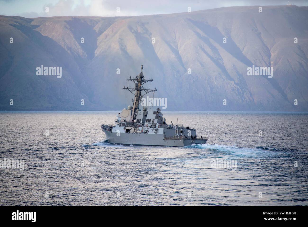240209-N-YF131-1043 PACIFIC OCEAN (Feb. 9, 2024) The Arleigh Burke ...