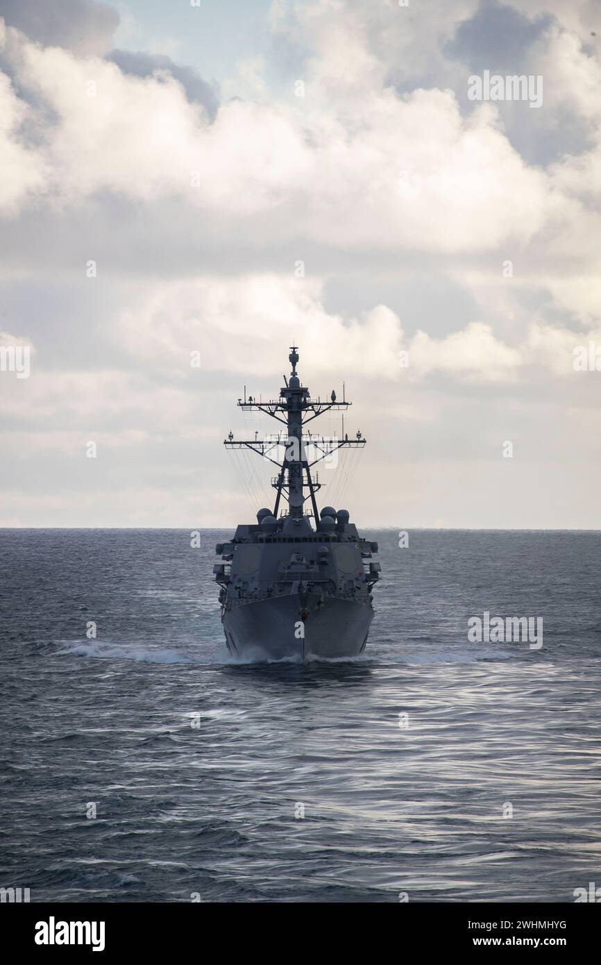 240209-N-YF131-1009 PACIFIC OCEAN (Feb. 9, 2024) The Arleigh Burke ...