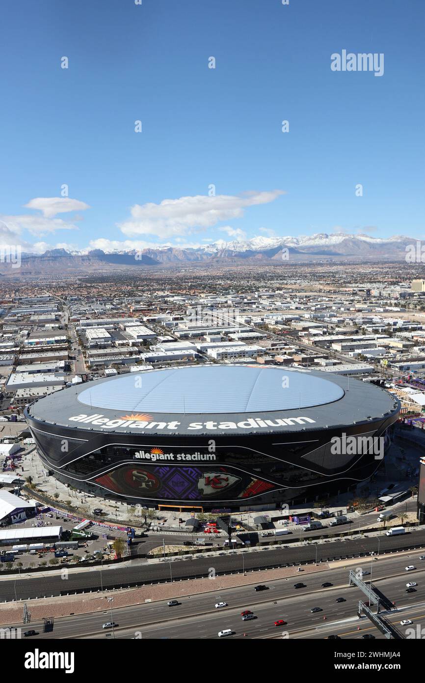 Allegiant stadium aerial hi-res stock photography and images - Alamy