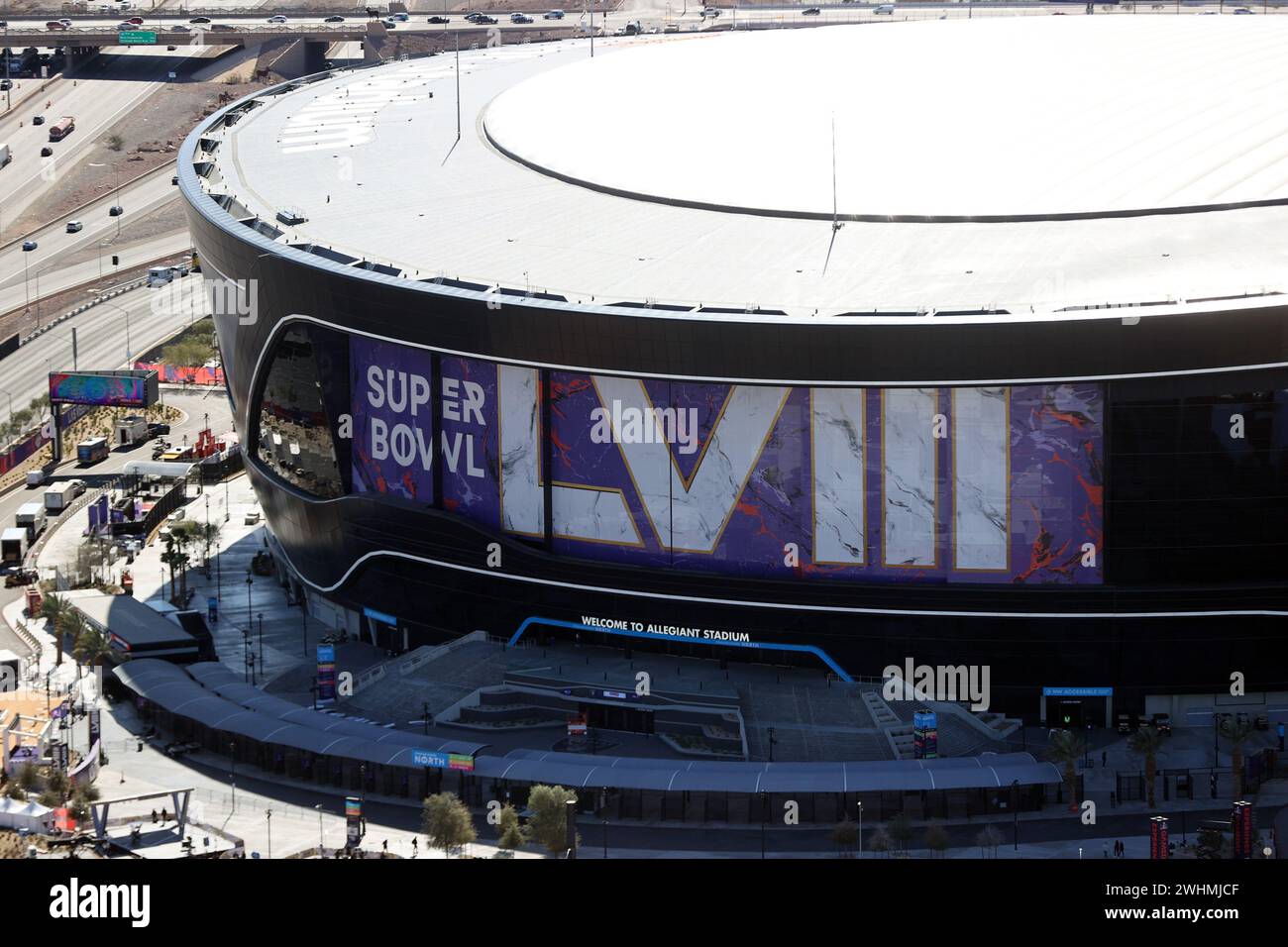 Allegiant stadium aerial hi-res stock photography and images - Alamy