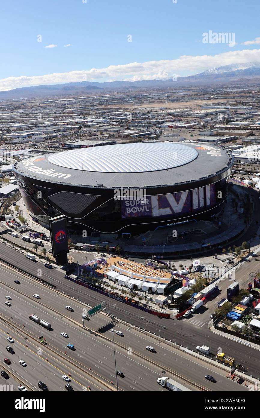 Allegiant stadium aerial hi-res stock photography and images - Alamy