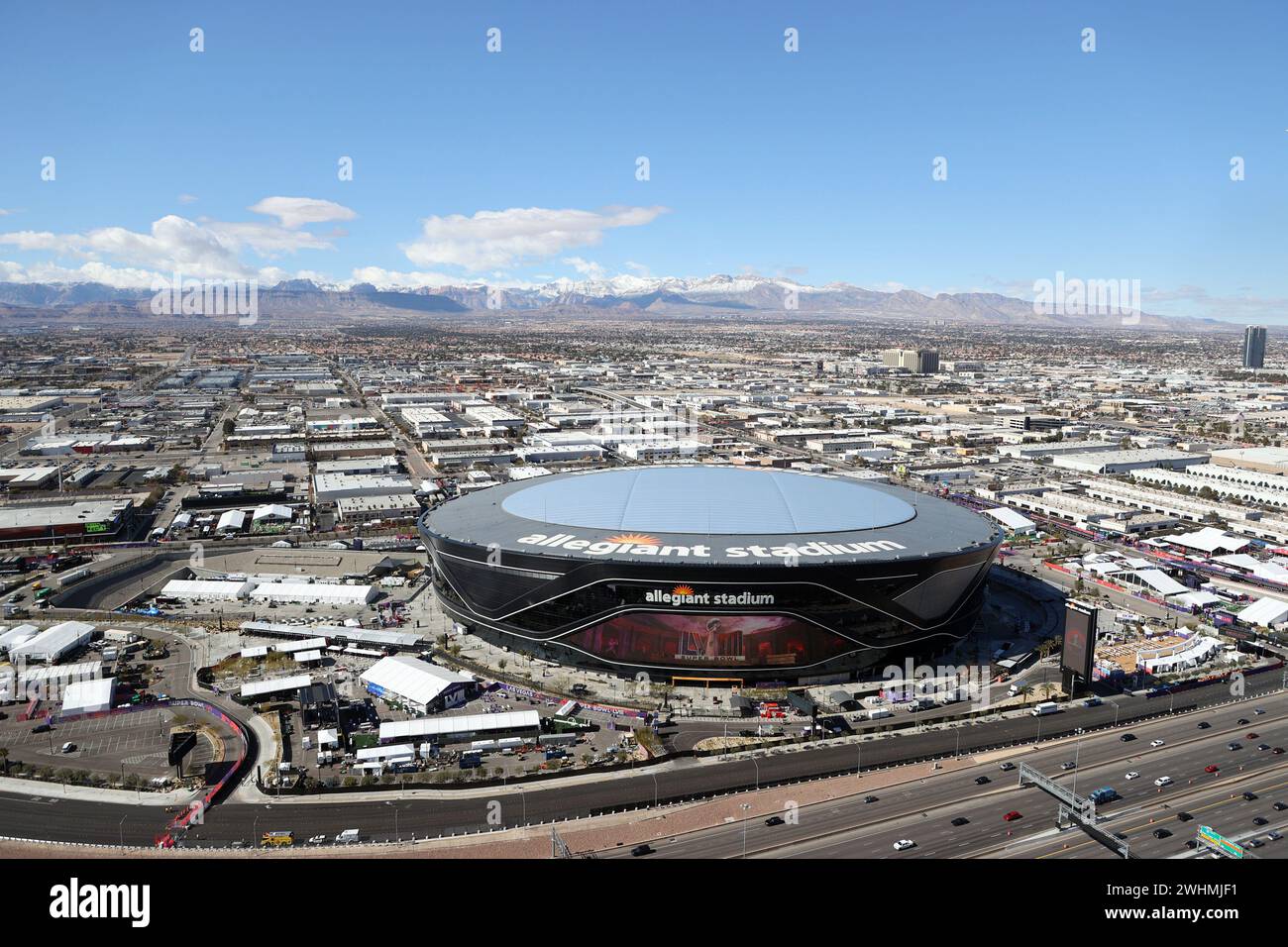 Allegiant stadium aerial hi-res stock photography and images - Alamy