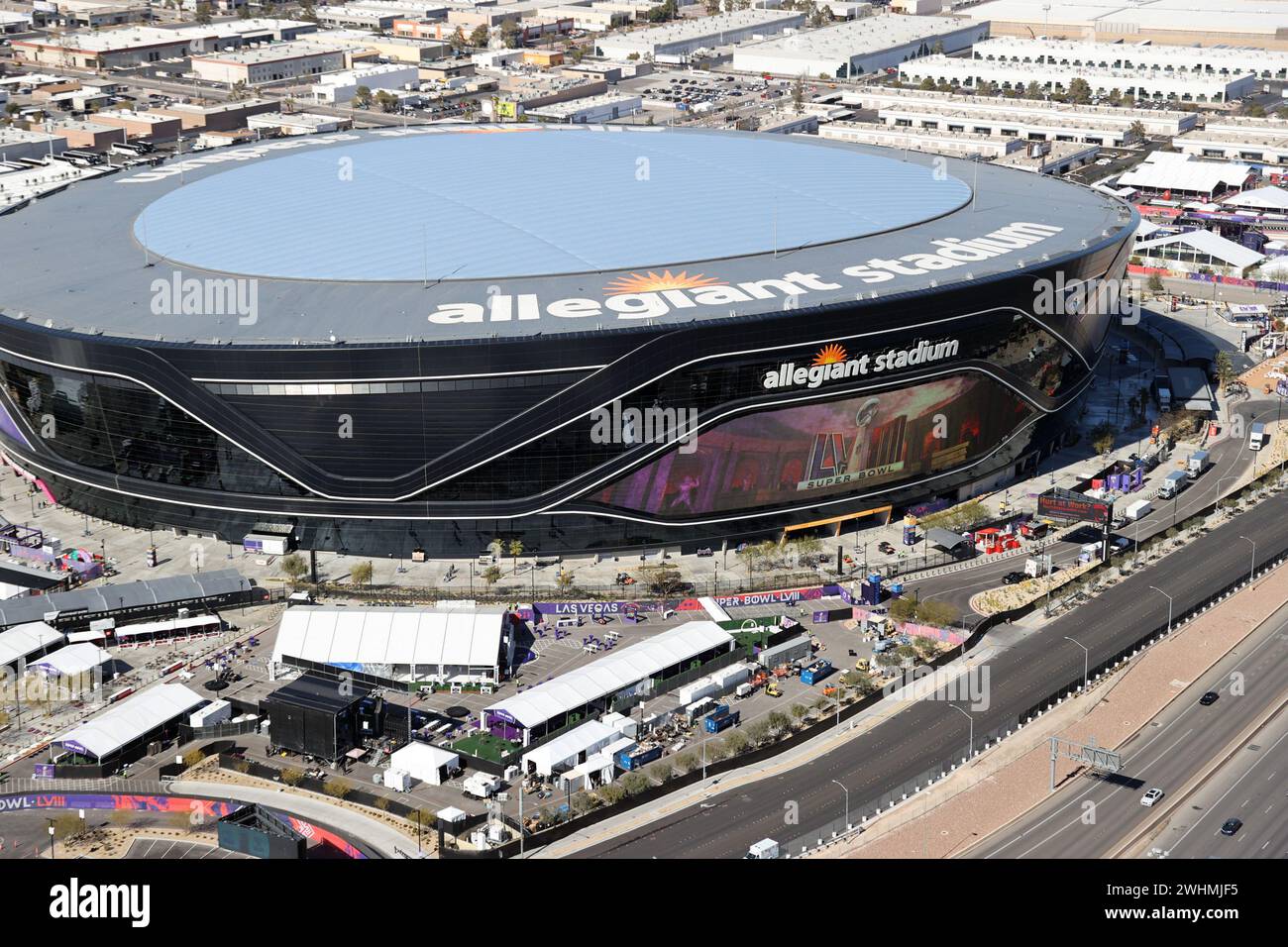 Allegiant stadium aerial hi-res stock photography and images - Alamy