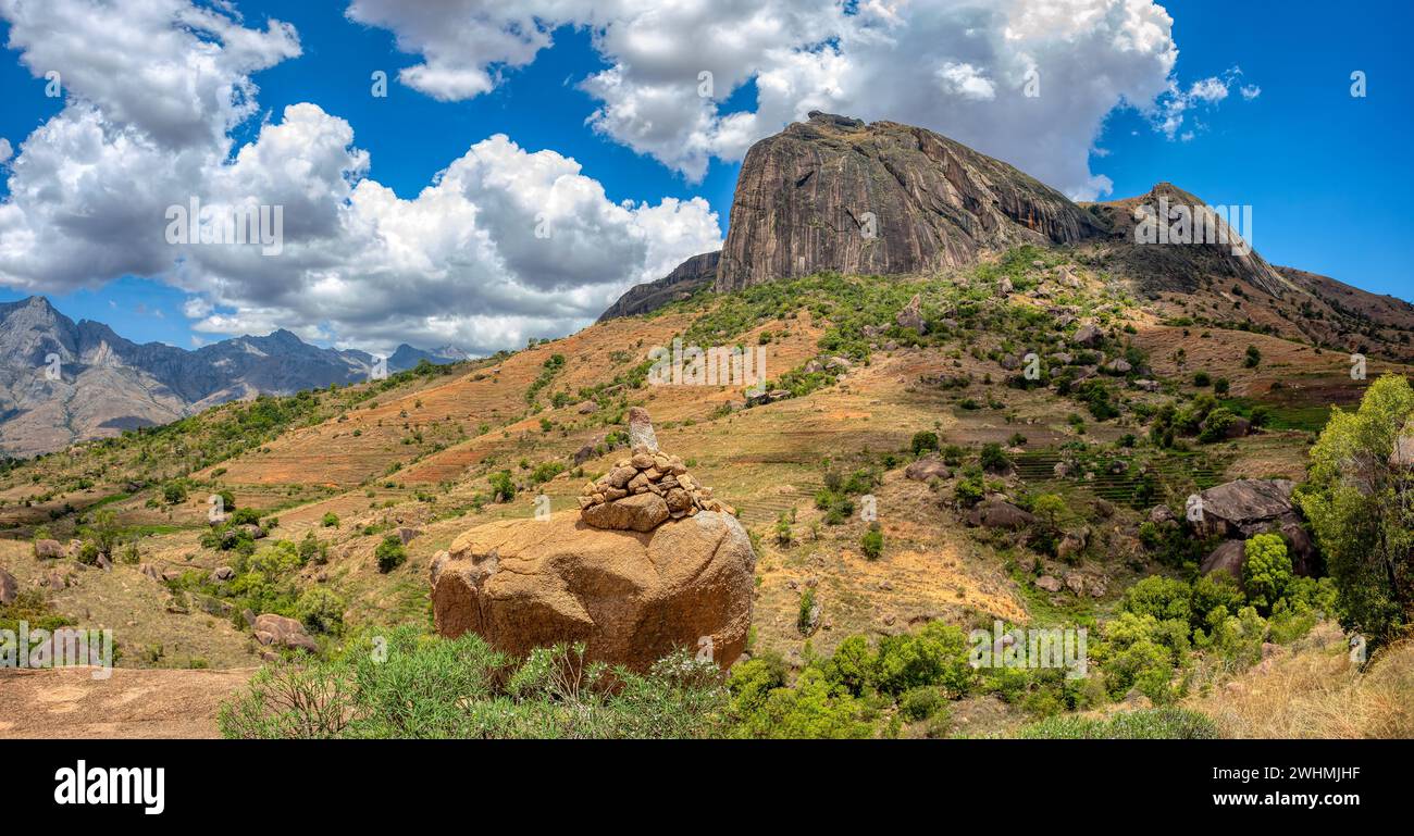 Anja Community Reserve, Madagascar wilderness mountain landscape Stock ...