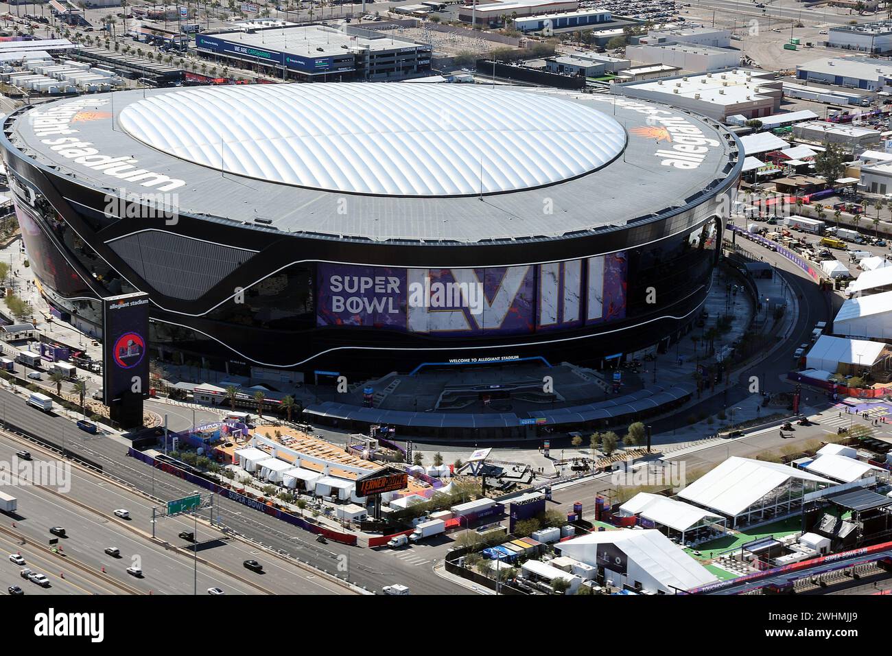 Allegiant stadium aerial hi-res stock photography and images - Alamy
