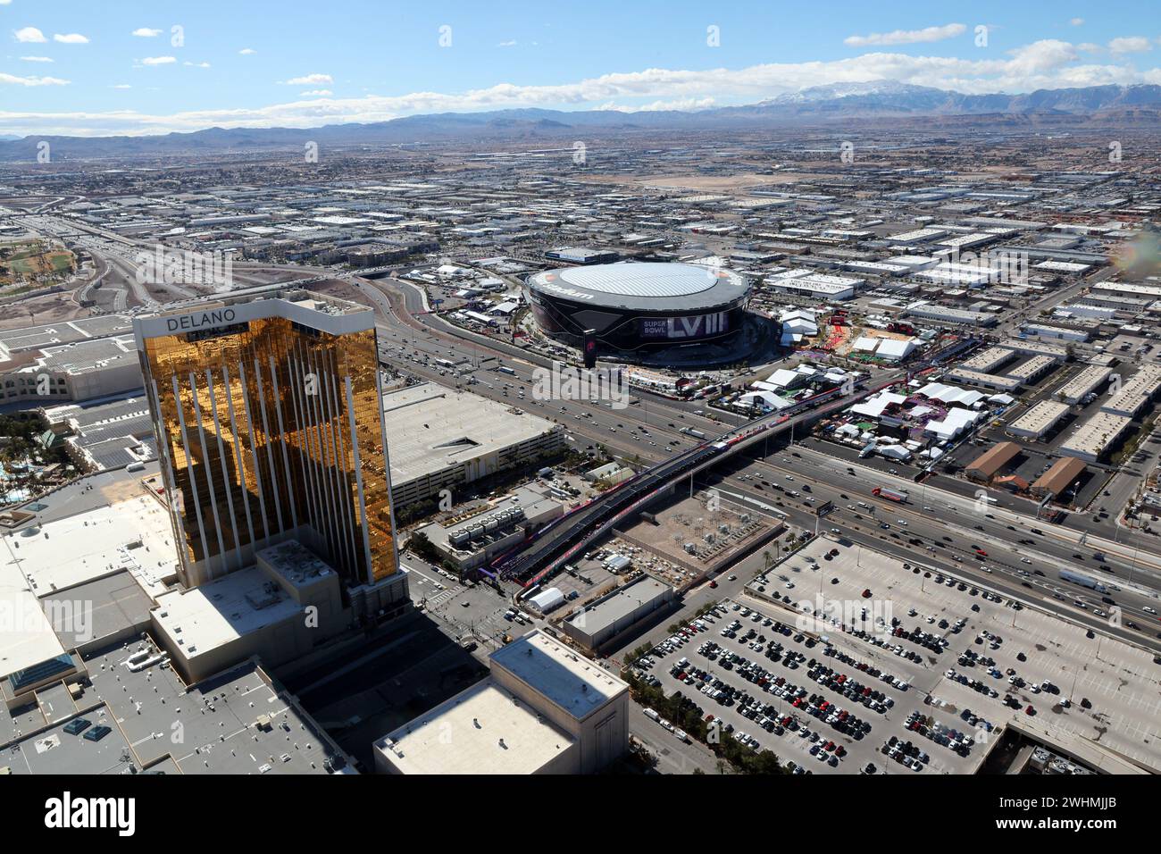 Allegiant stadium aerial hi-res stock photography and images - Alamy