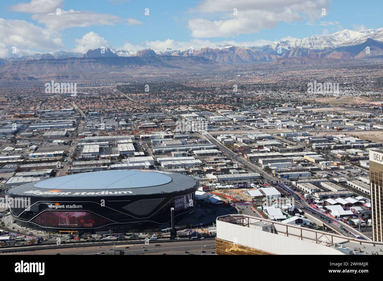 Allegiant stadium aerial hi-res stock photography and images - Alamy