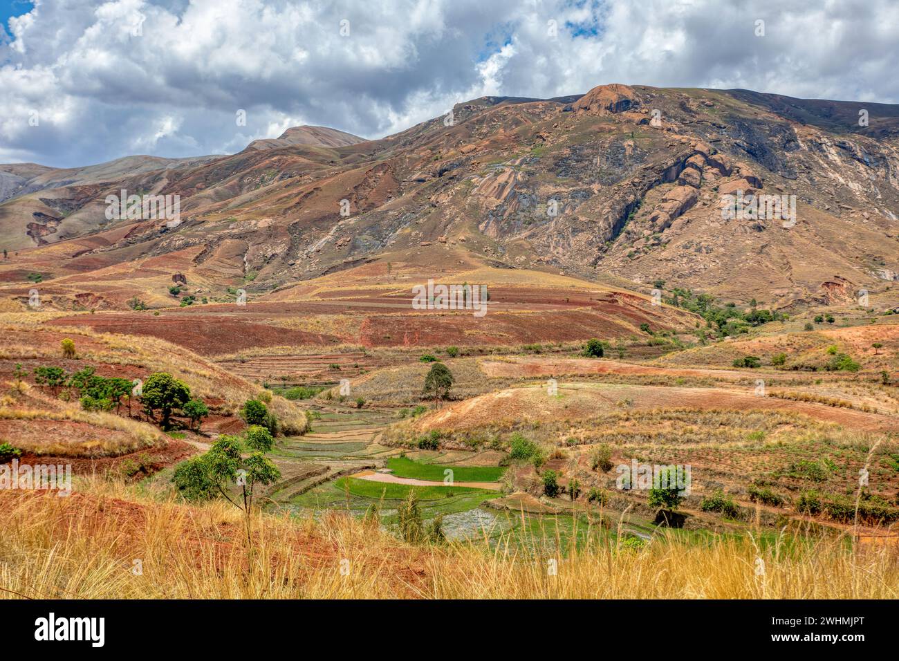 Devastated central Madagascar landscape - Mandoto, Province ...
