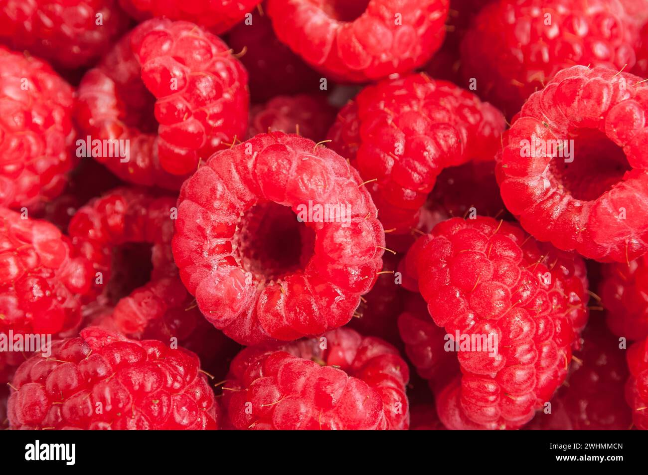 Delicious fresh ripe raspberries on white background Stock Photo - Alamy