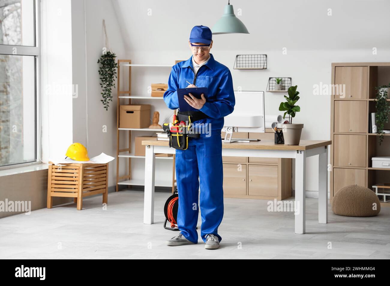 Portrait happy electrical engineer in hi-res stock photography and ...