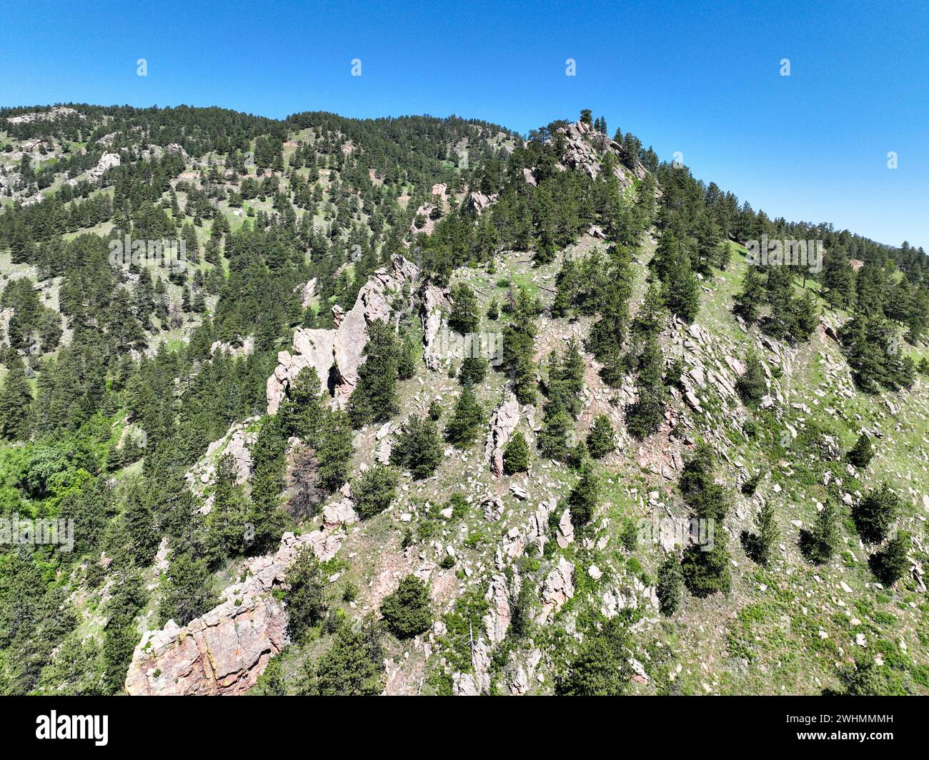 The Flatirons, rock formations at Chautauqua Park near Boulder ...