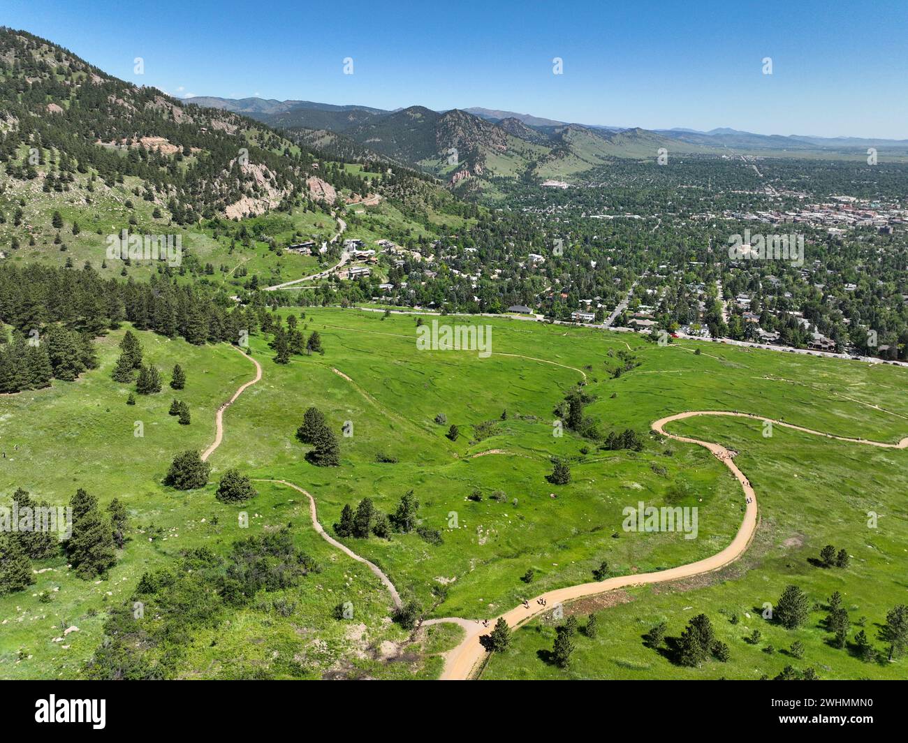 The Flatirons, rock formations at Chautauqua Park near Boulder ...