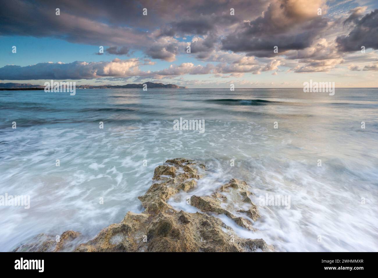 Playa de Es DolÃ§ y punta Llarga de Son Real Stock Photo - Alamy