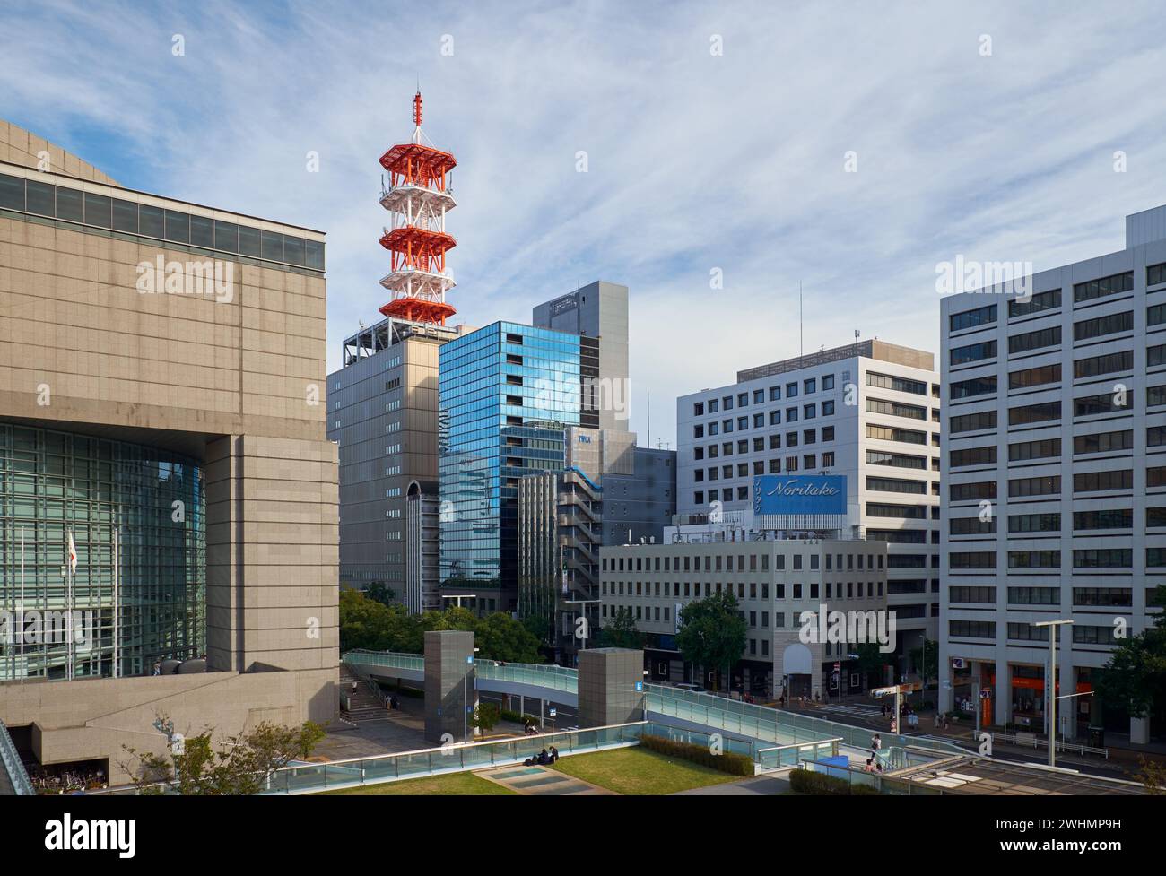 The buildings of Sakae commercial district of Nagoya. Japan Stock Photo ...
