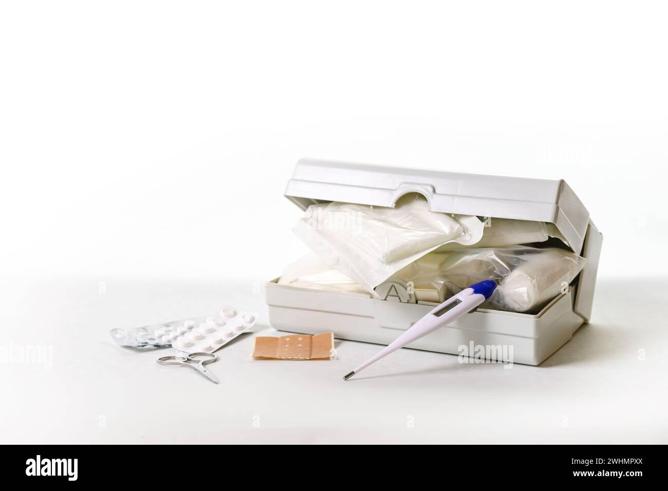 First aid kit bandages plasters hi-res stock photography and images - Alamy