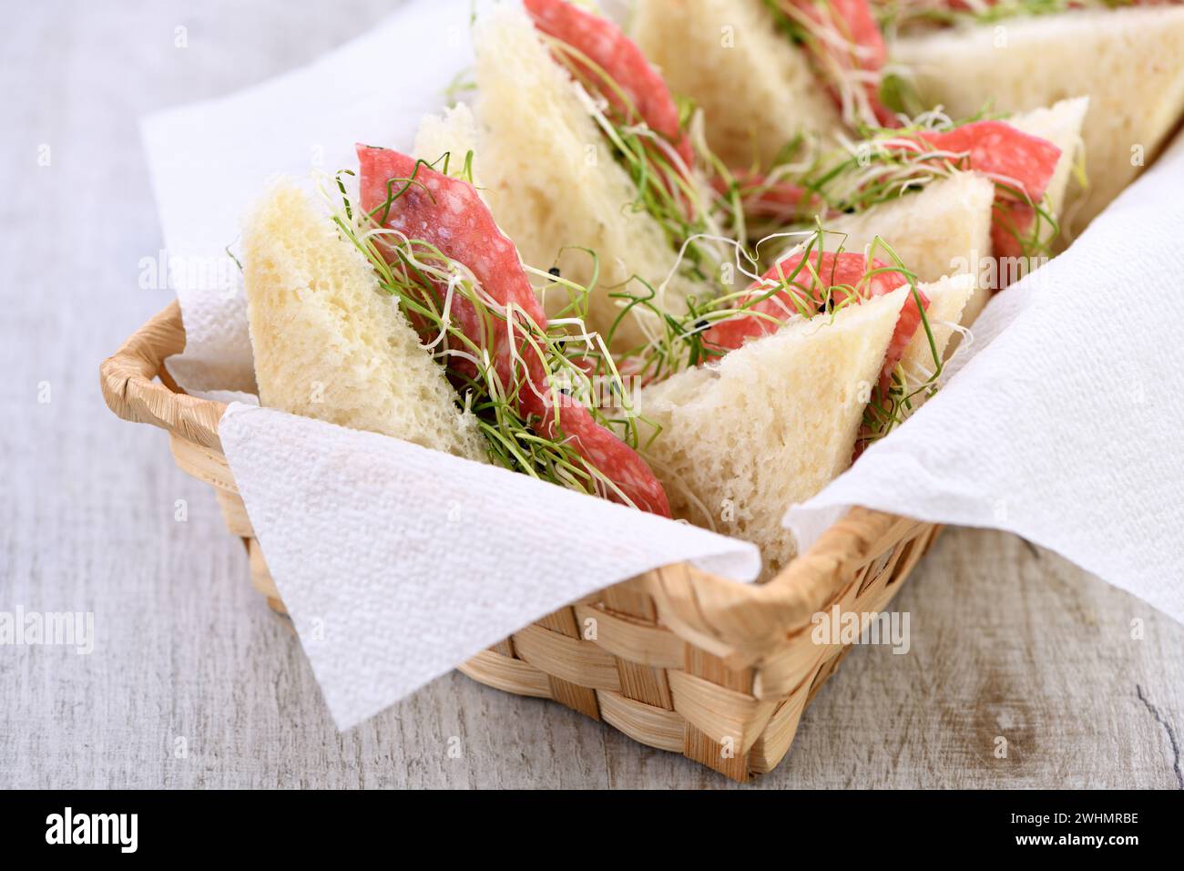 Microgreens sprouts sandwich-healthy food Stock Photo - Alamy