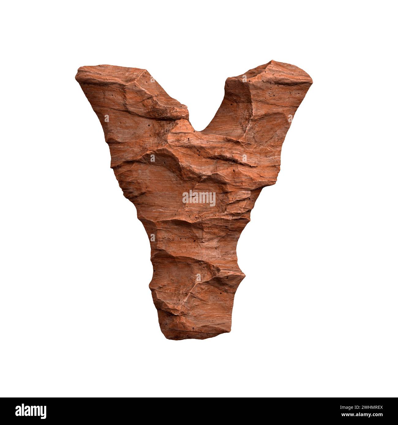 Desert sandstone letter Y - Capital 3d red rock font - suitable for ...