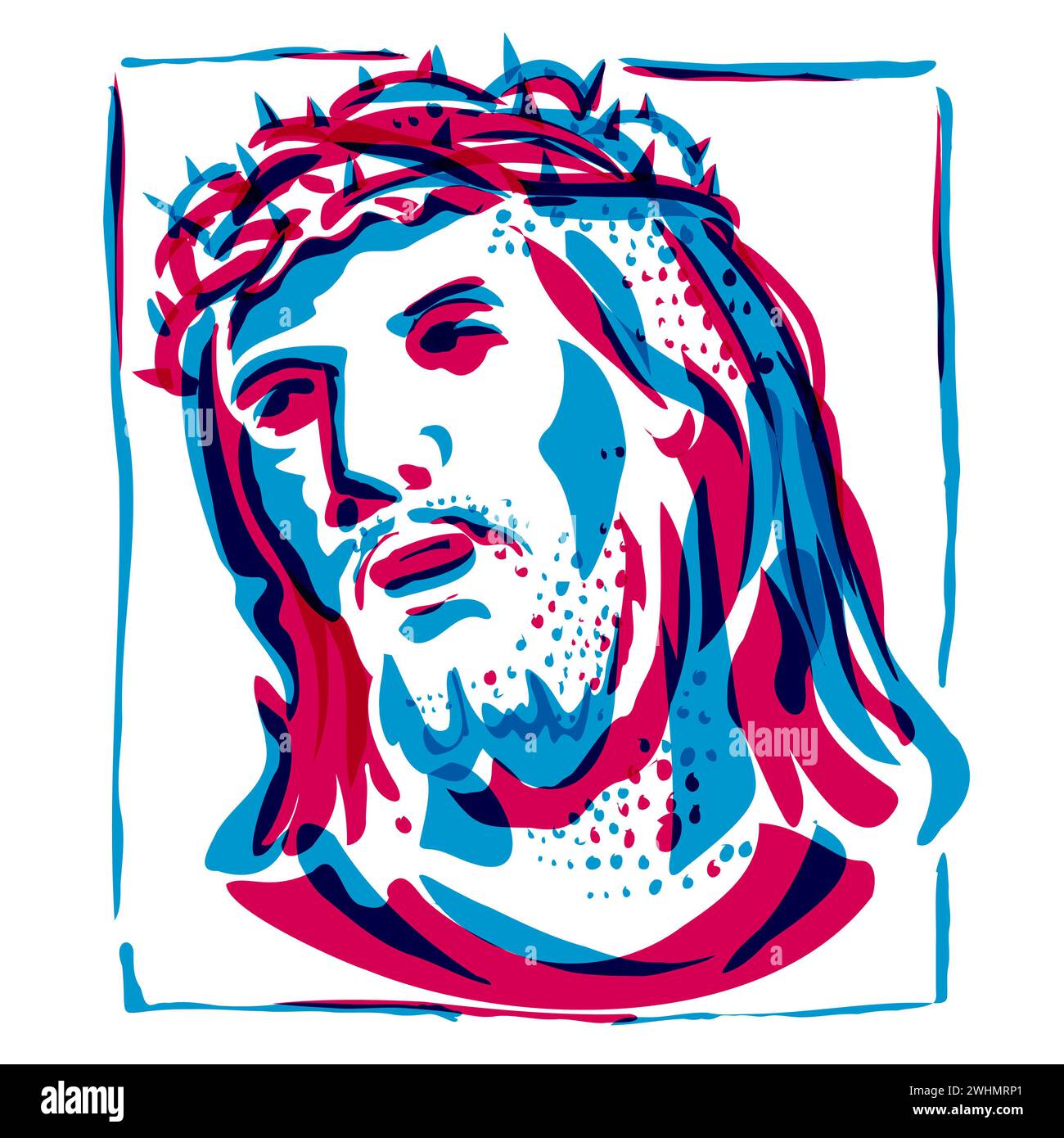 Jesus christ woodcut Cut Out Stock Images & Pictures - Alamy