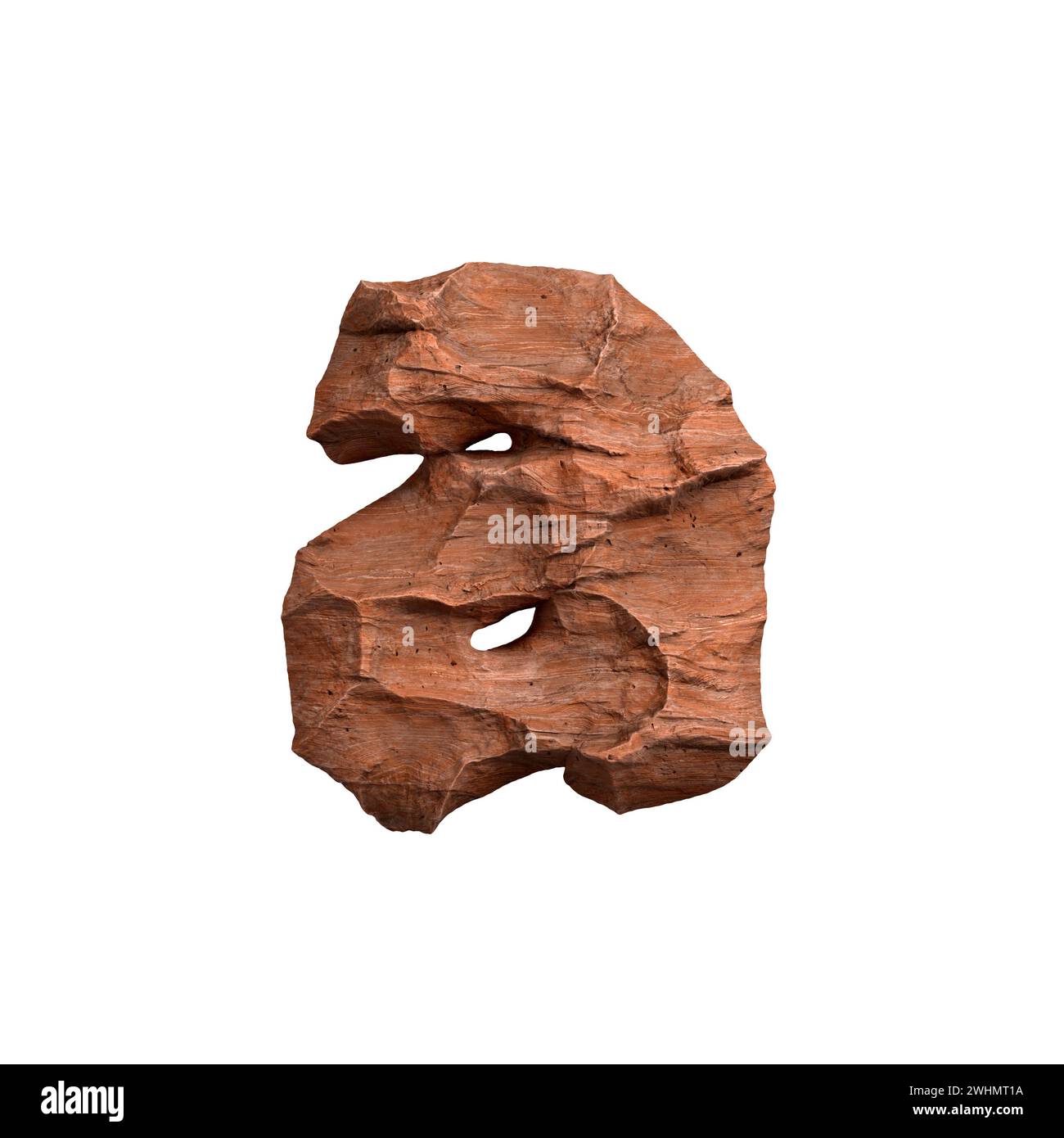 Desert sandstone letter A - Lowercase 3d red rock font - Suitable for ...
