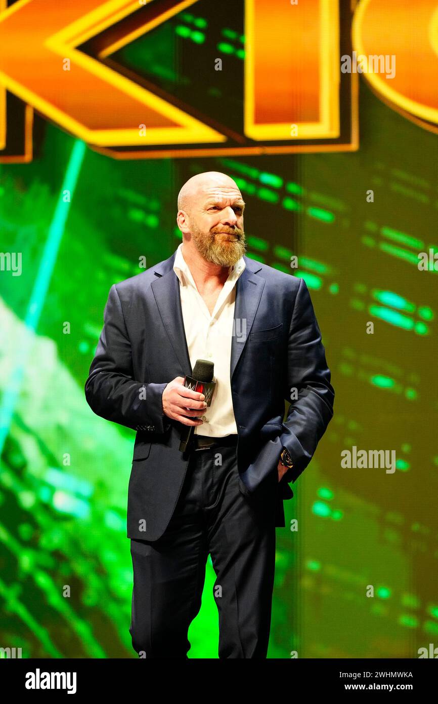 LAS VEGAS, NV - FEBRUARY 08: Paul "Triple H" Levesque, WWE Chief Content Officer during the WWE ...