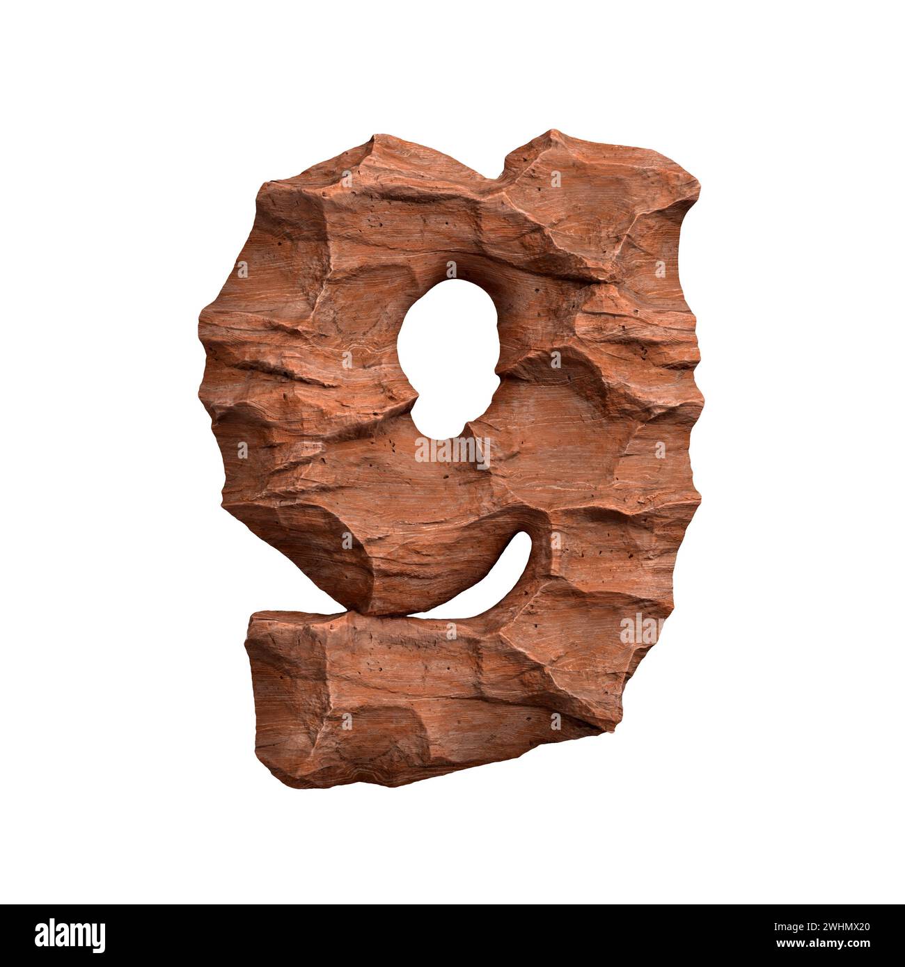 Desert sandstone letter G - Small 3d red rock font - Suitable for ...