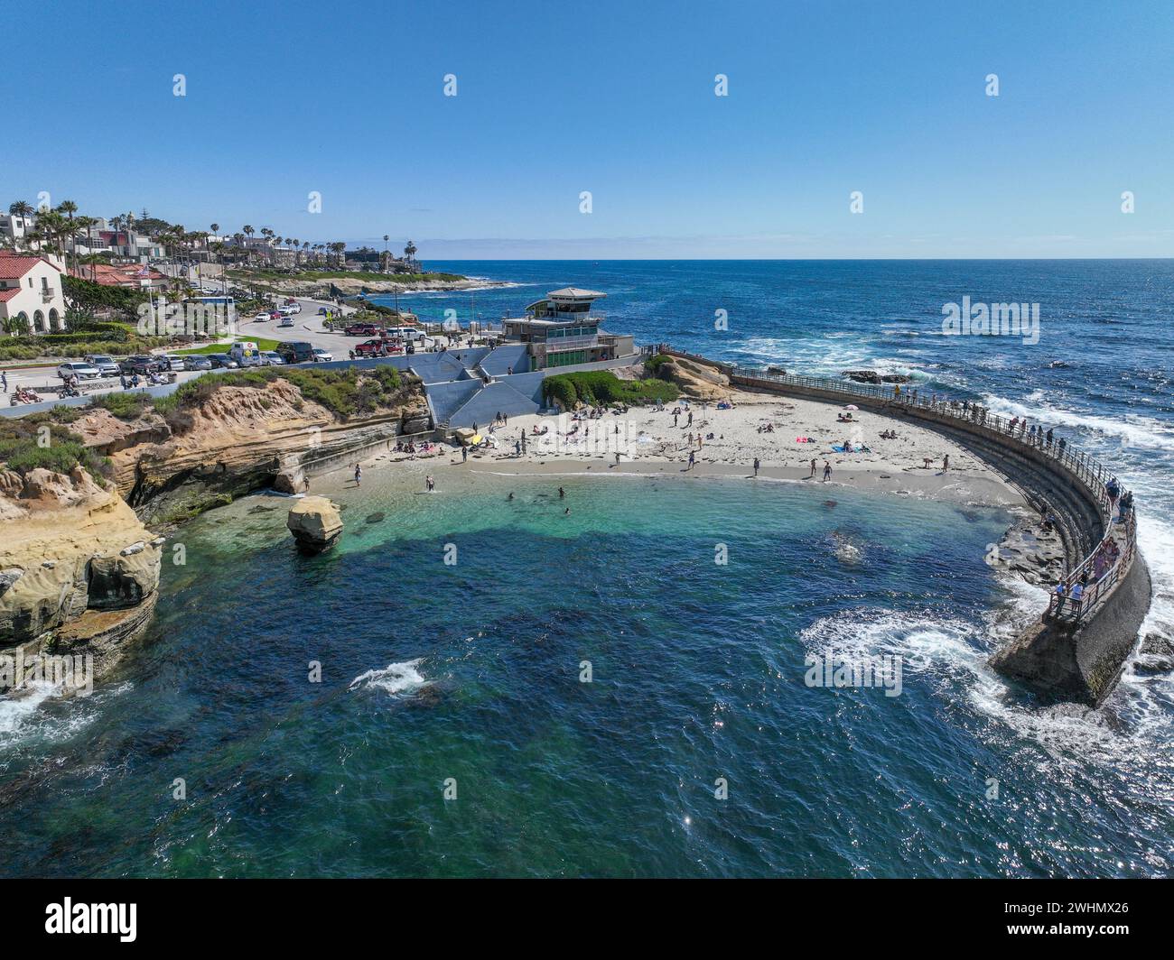 Aerial view of La Jolla cove and beach. San Diego California Stock ...