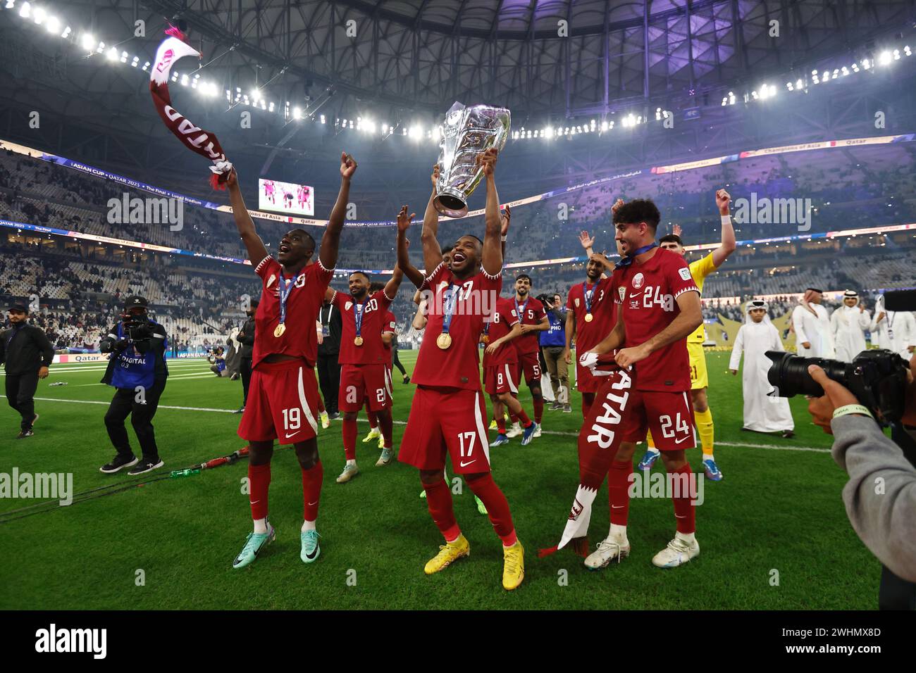 Doha, Qatar. 10th Feb, 2024. Qatar team group (QAT) Football/Soccer ...