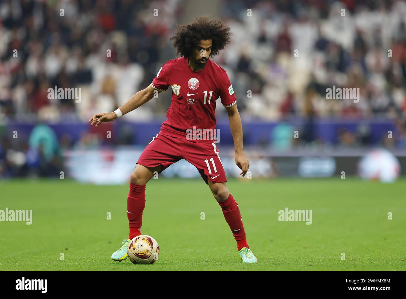 Doha, Qatar. 10th Feb, 2024. Akram Afif (QAT) Football/Soccer : "AFC ...