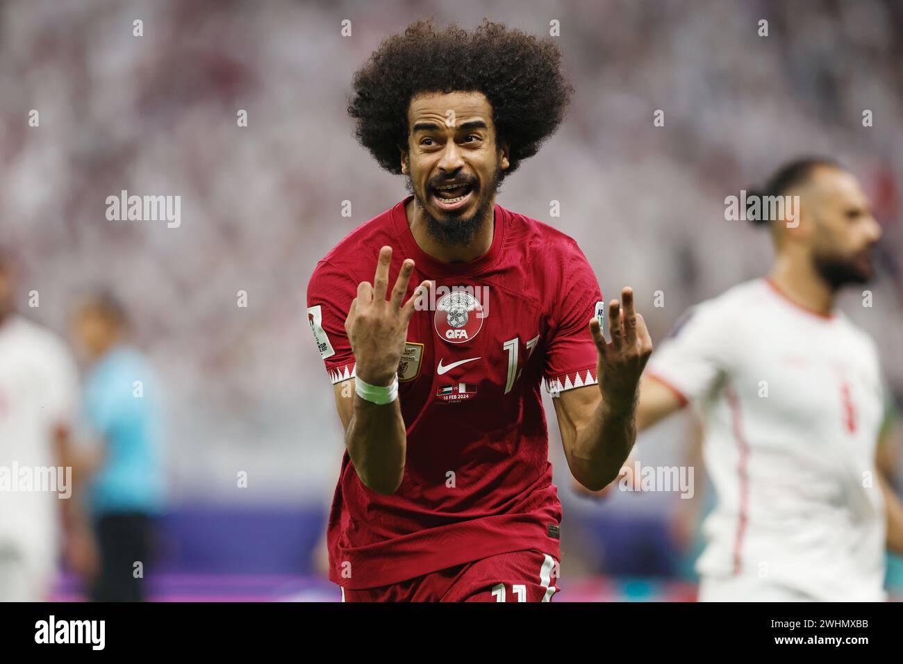 Doha, Qatar. 10th Feb, 2024. Akram Afif (QAT) Football/Soccer : Afif ...
