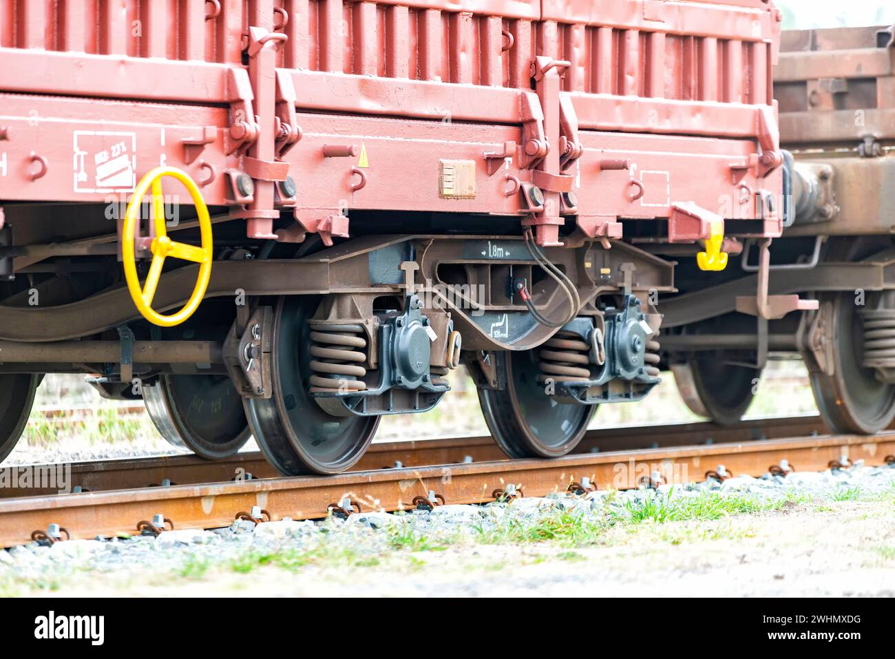 Freight train at a shunt yard Stock Photo - Alamy