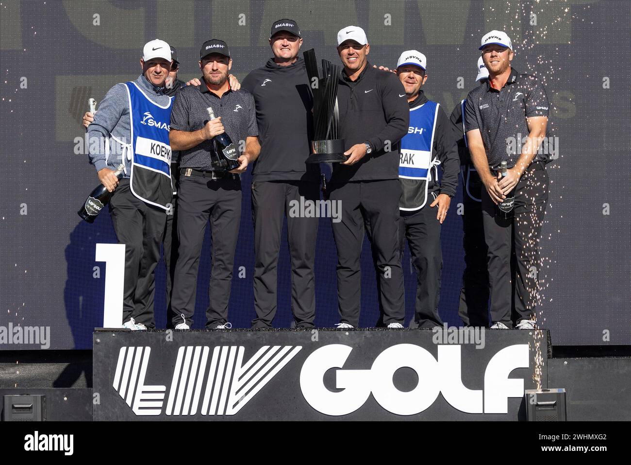 First Place team champions Captain Brooks Koepka of Smash GC, Jason ...