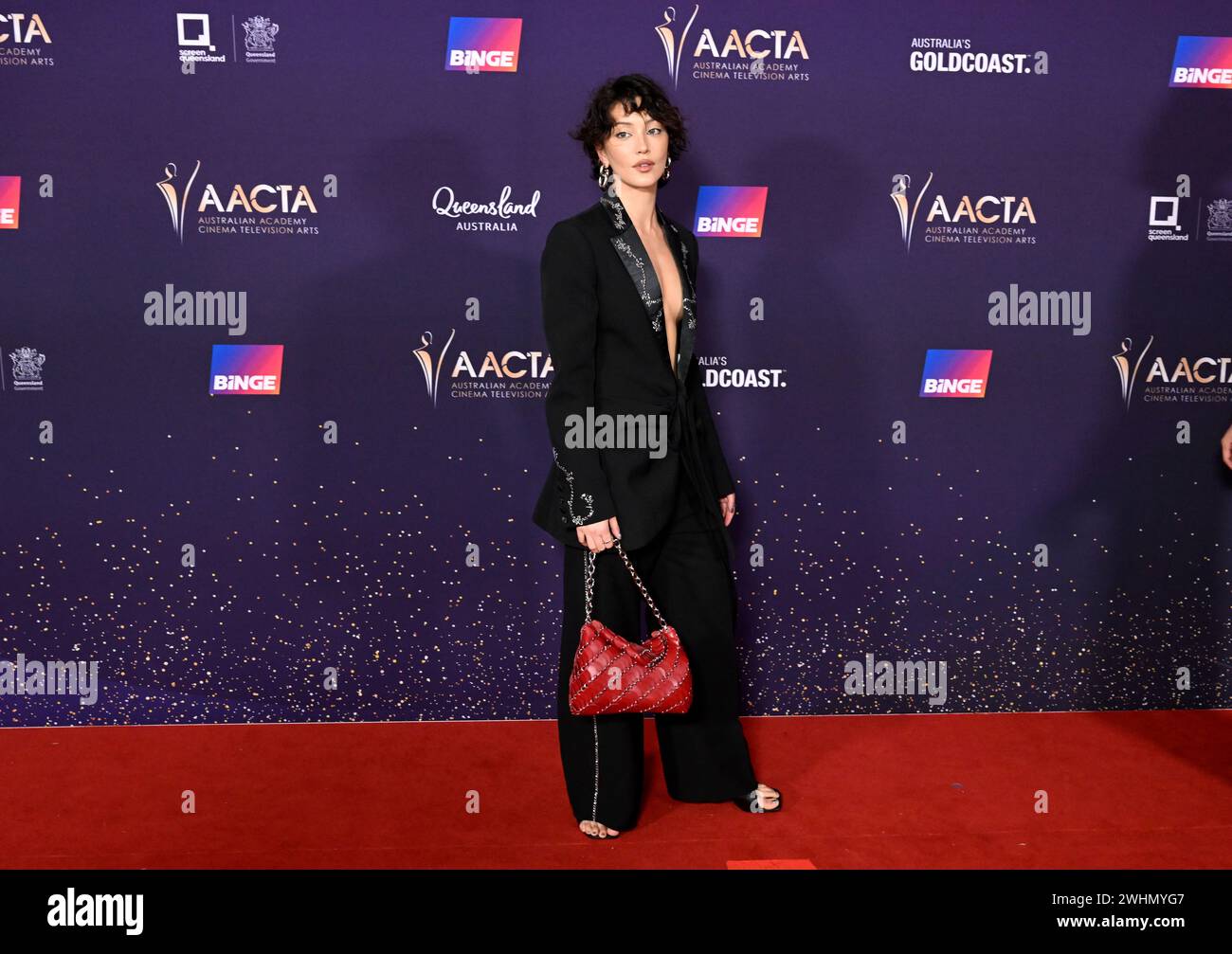 Brisbane, Australia. 10th Feb, 2024. Mel Jarnson arrives for the 2024 ...
