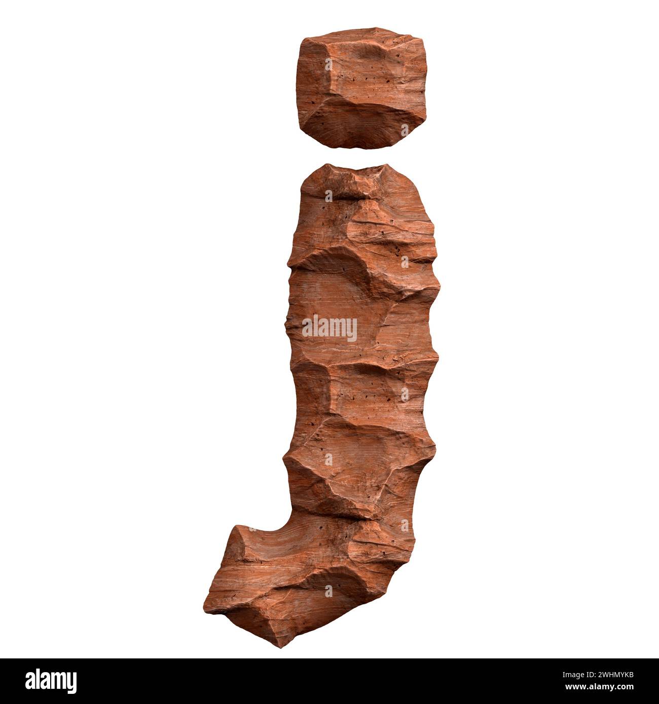 Desert sandstone letter J - Lowercase 3d red rock font - Suitable for ...