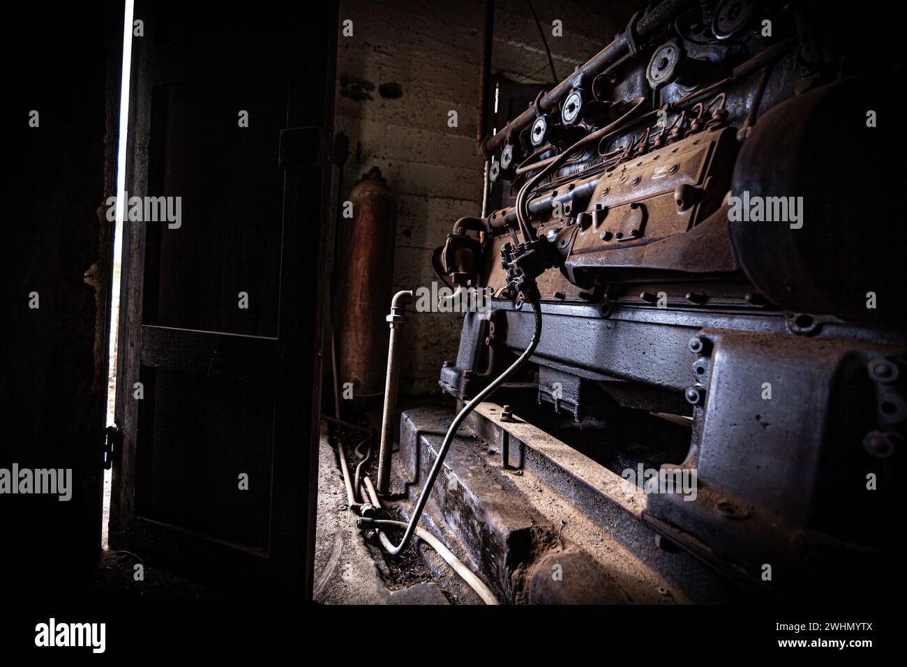 old machinery in Chacorche ravine (Tenerife island Stock Photo - Alamy