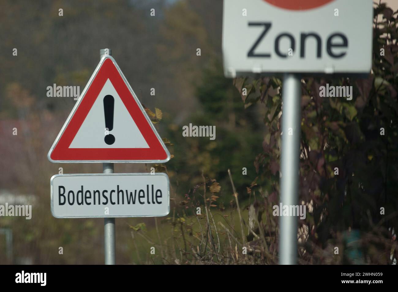 Traffic calming in road traffic Stock Photo - Alamy