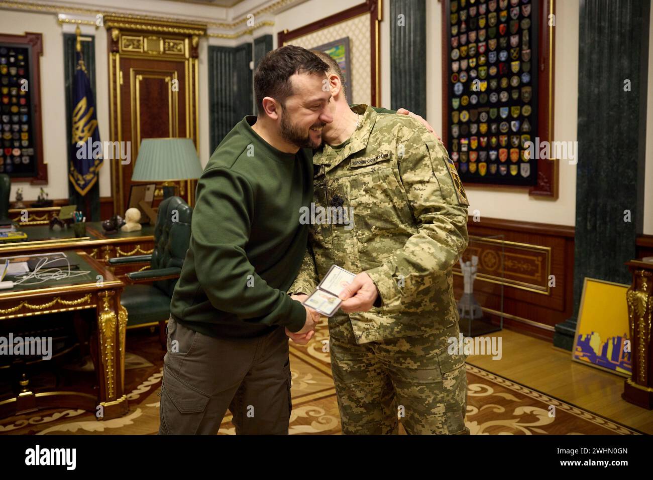 Kiev, Ukraine. 10th Feb, 2024. Ukrainian President Volodymyr Zelenskyy ...