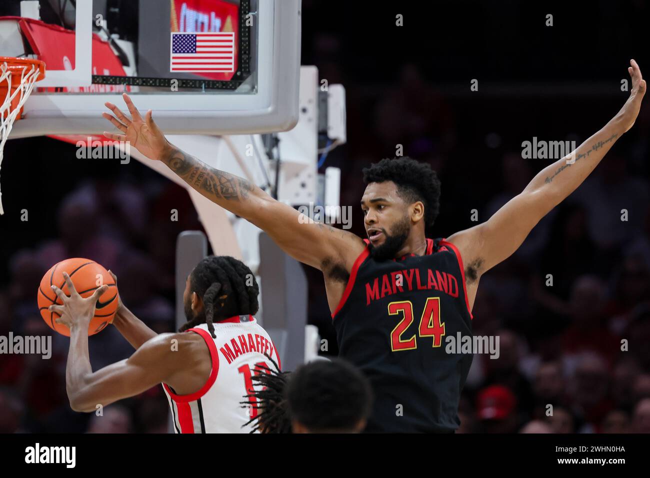 Columbus, Ohio, USA. 10th Feb, 2024. Maryland Terrapins forward Donta ...