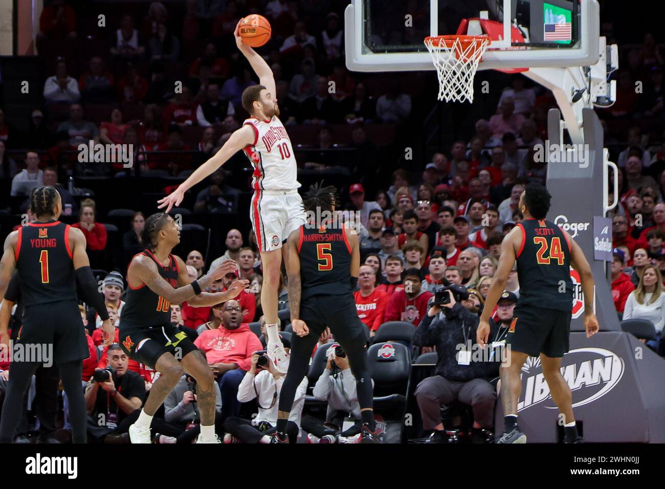 Columbus, Ohio, USA. 10th Feb, 2024. Ohio State Buckeyes forward ...