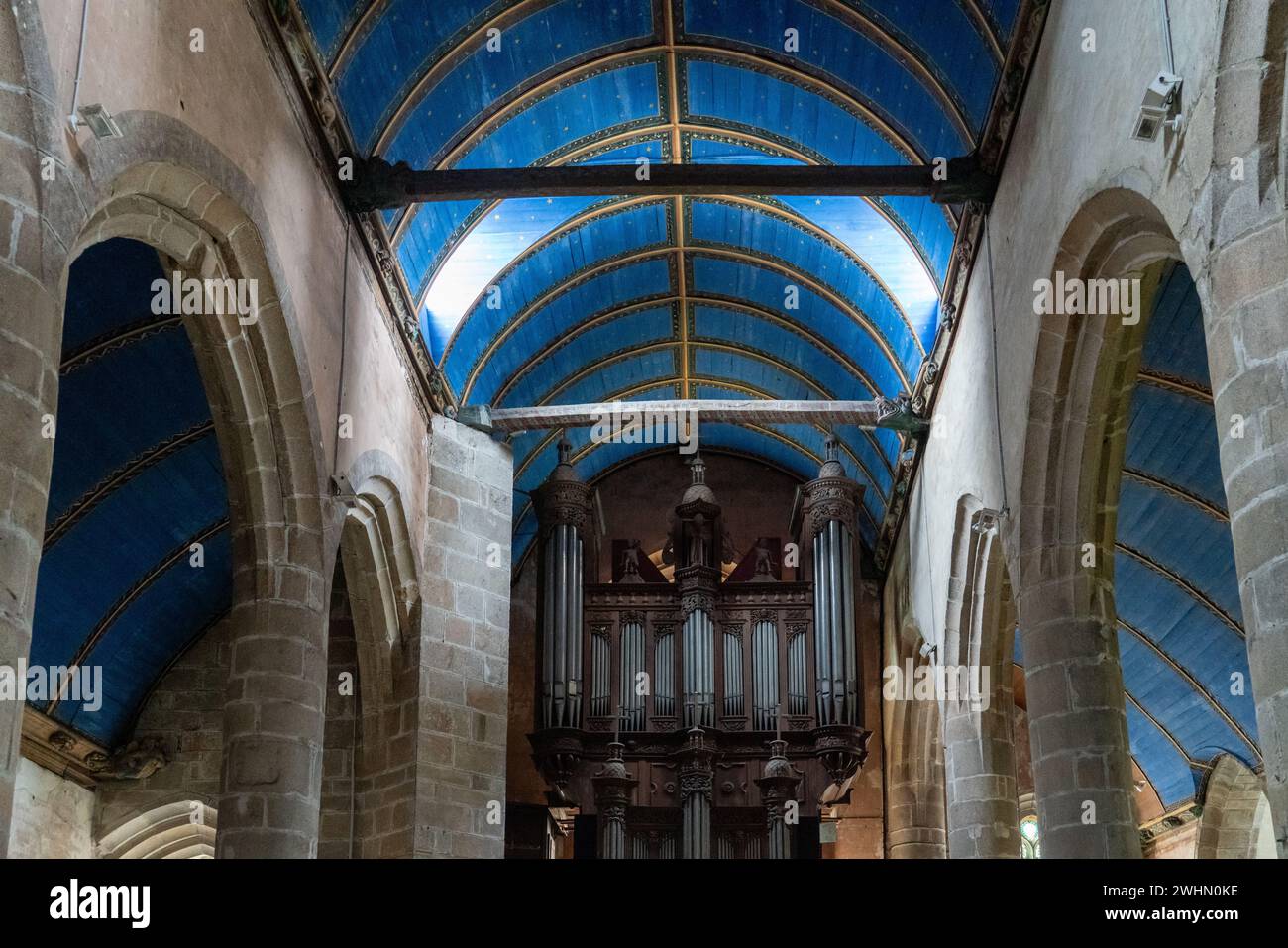 Church of St. Melanie in Morlaix, Brittany Stock Photo - Alamy