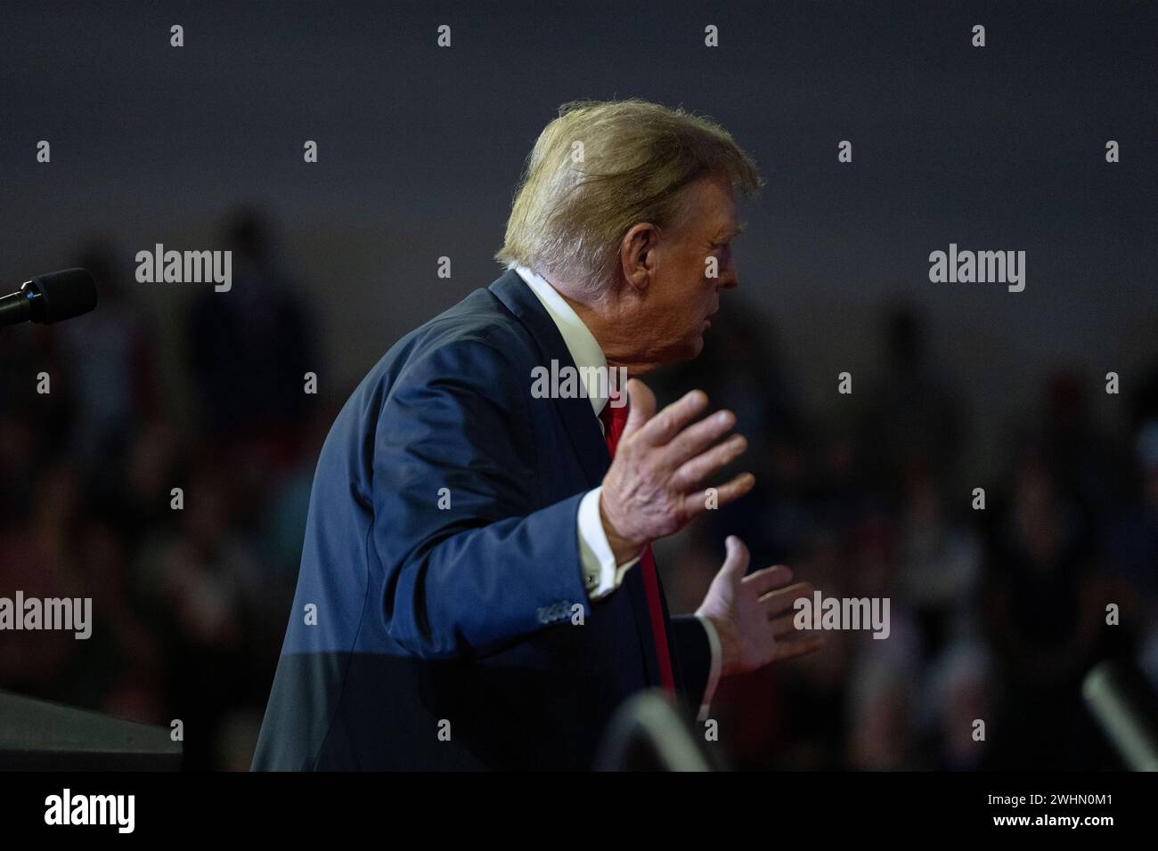 Republican presidential candidate former President Donald Trump speaks ...